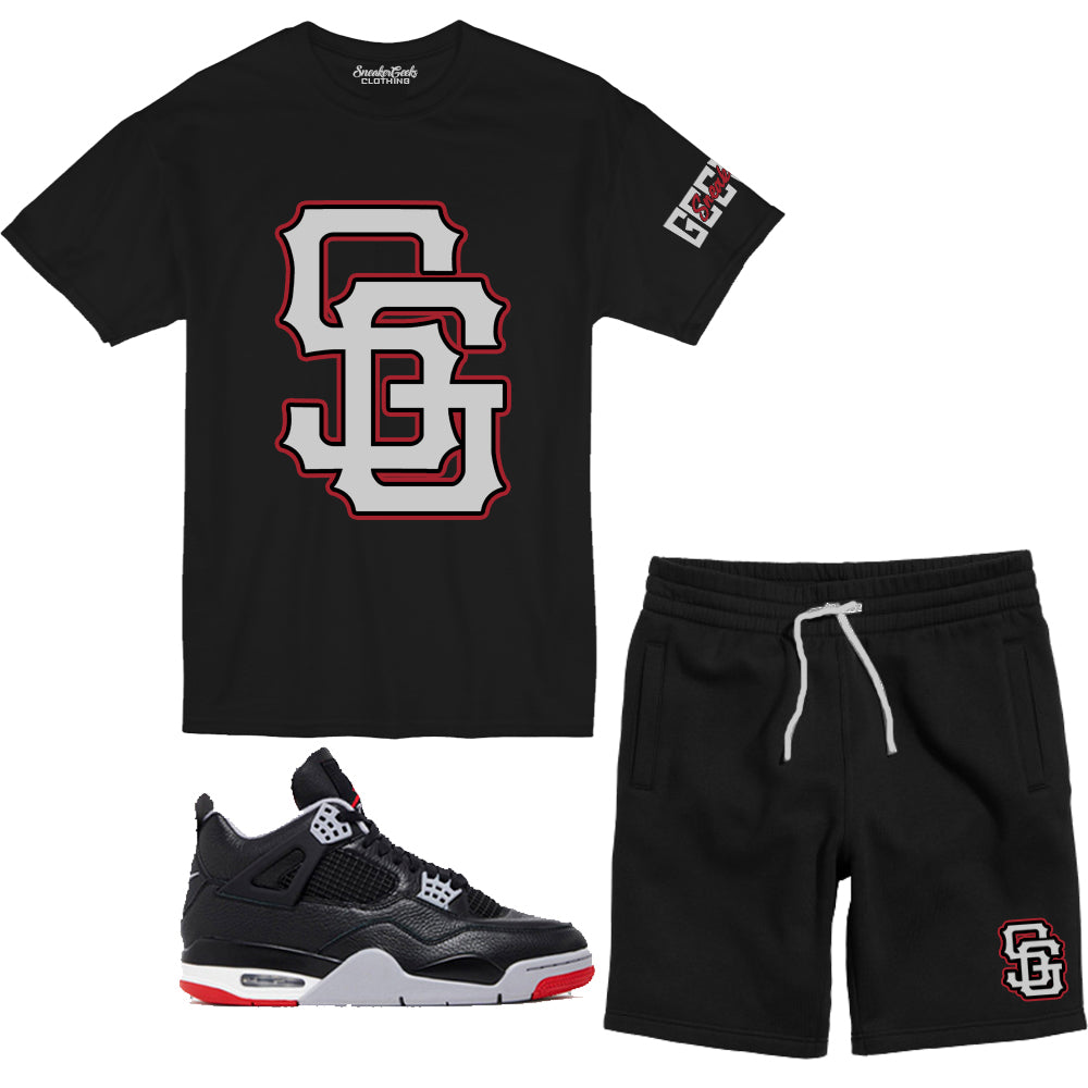 SG Giants Short Set to match Retro Jordan 4 Bred Reimagined sneakers ...
