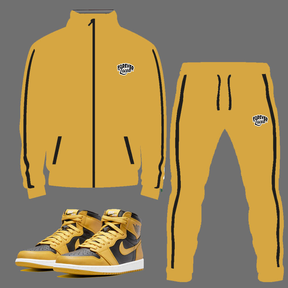 Forever Laced Tracksuit to match Retro Jordan 1 OG Pollen ...