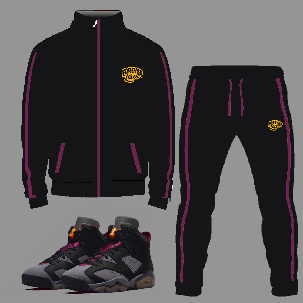 Forever Laced Tracksuit to match Retro Jordan 6 Bordeaux – SneakerGeeks ...