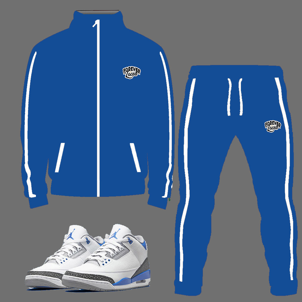 Forever Laced Tracksuit to match Retro Jordan 3 Racer Blue ...