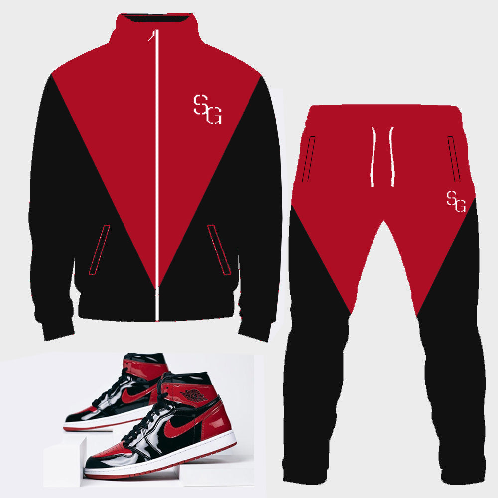 SG Tracksuit to match Retro Jordan 1 OG Bred Patent – SneakerGeeks Clothing